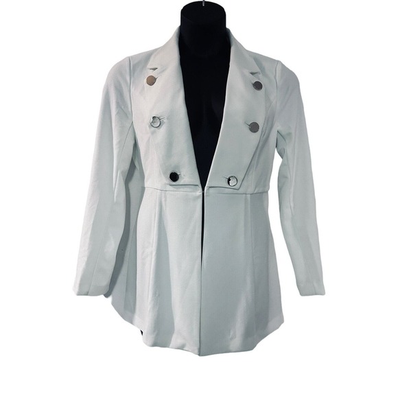 Ashro | Jackets & Coats | Ashro Stretchcrepe Blazer Wide Lapel Gold ...